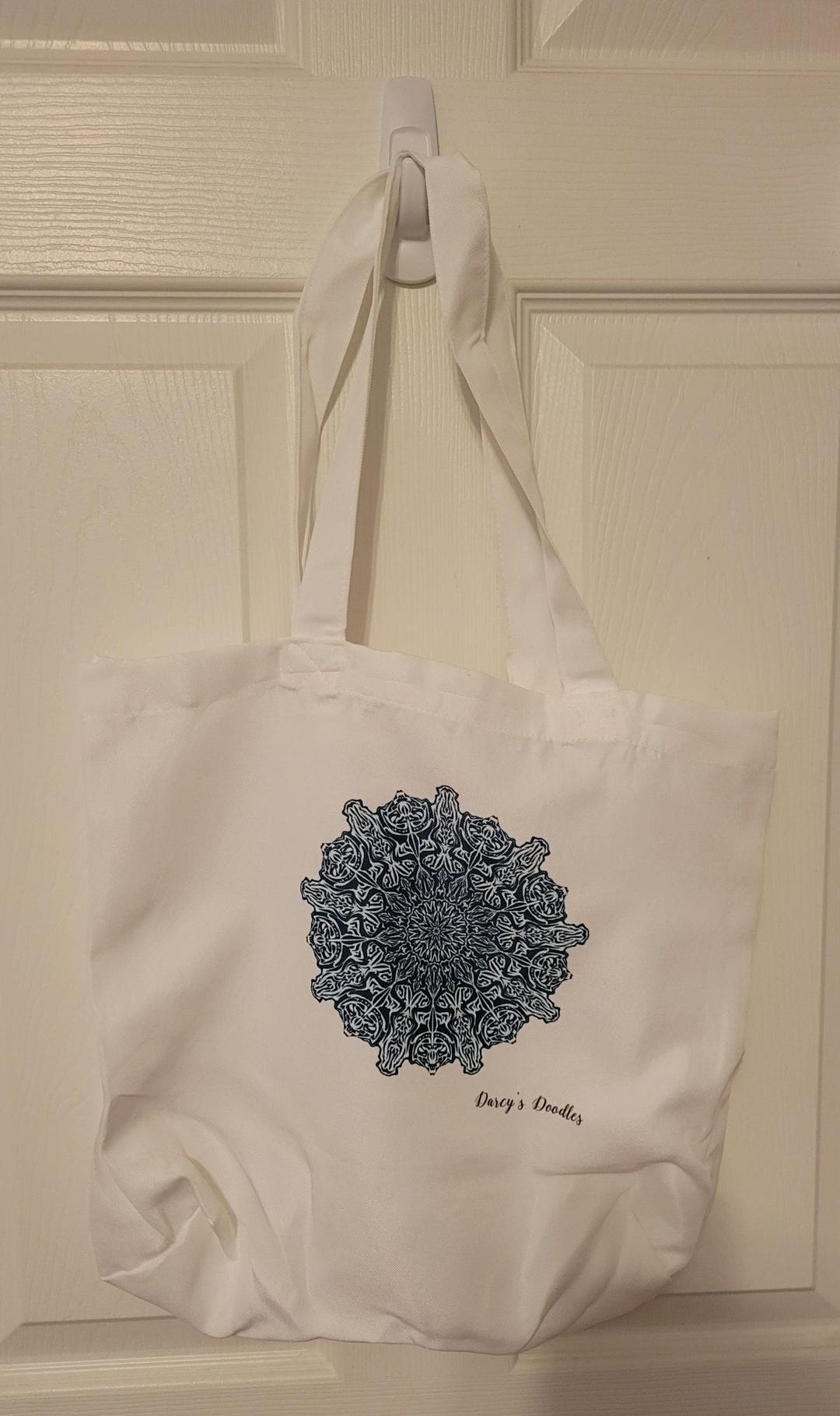 Original Artwork Hand-drawn Mandala Style Tote Bag Artistic Gifts Cute ...