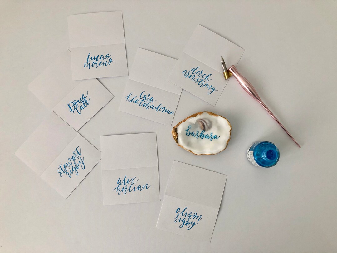 Custom Calligraphy Place Cards Calligraphy Place Cards Place - Etsy