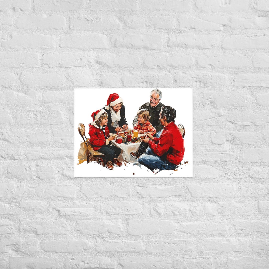 Poster Family Gathering for the Holiday Season - Etsy
