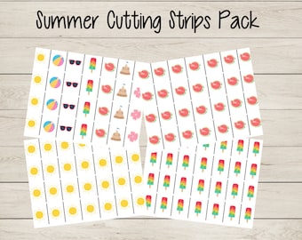 Summer Cutting Strips Bundle, Montessori and Preschool Scissor Skills ...