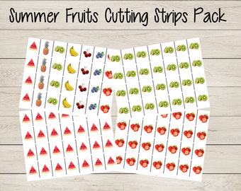 Summer Cutting Strips Bundle, Montessori and Preschool Scissor Skills ...
