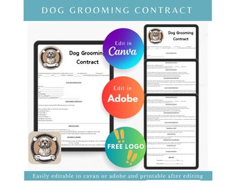 Pet Grooming Agreement Printable Professional Dog Grooming Contract ...