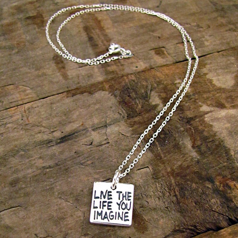 Graduation Gift Live the Life You Imagine Charm Necklace - Etsy