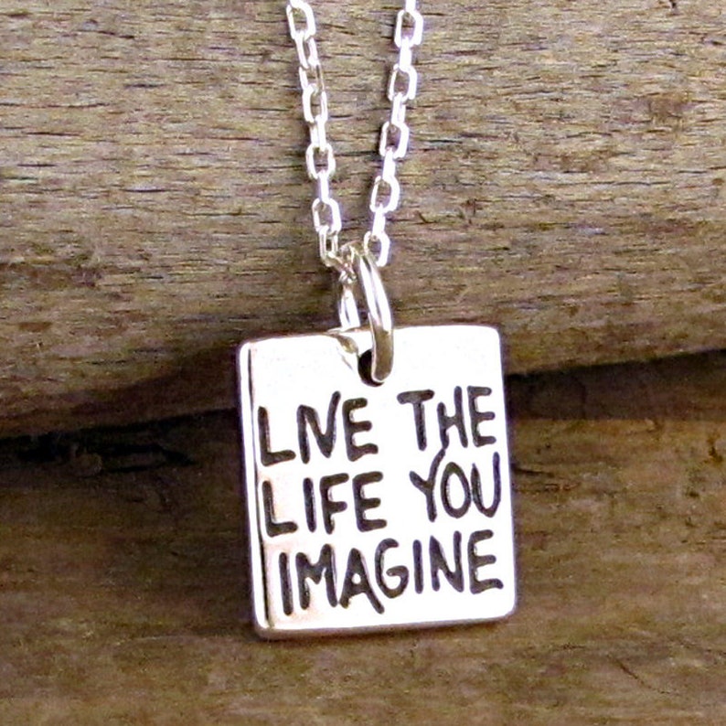 Graduation Gift Live the Life You Imagine Charm Necklace - Etsy