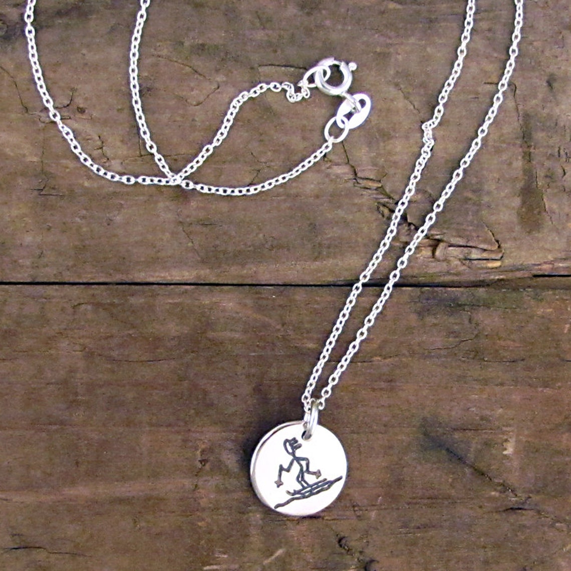Ski Jewelry Downhill Skiing Necklace Gift for Skiers or Ski Instructors ...