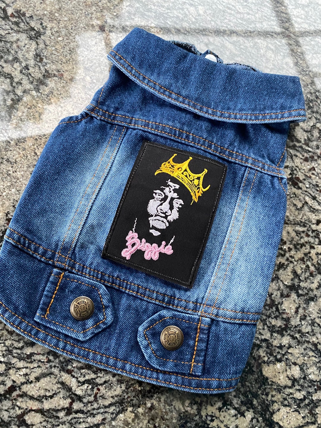 Brooklyn Nyc BIG Denim Pet Cat Dog Medium 80s 90s Method Man Rap Hip ...