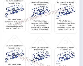 DIGITAL KJV Church Happy Father's Day Gift Tag Present for Dads on ...