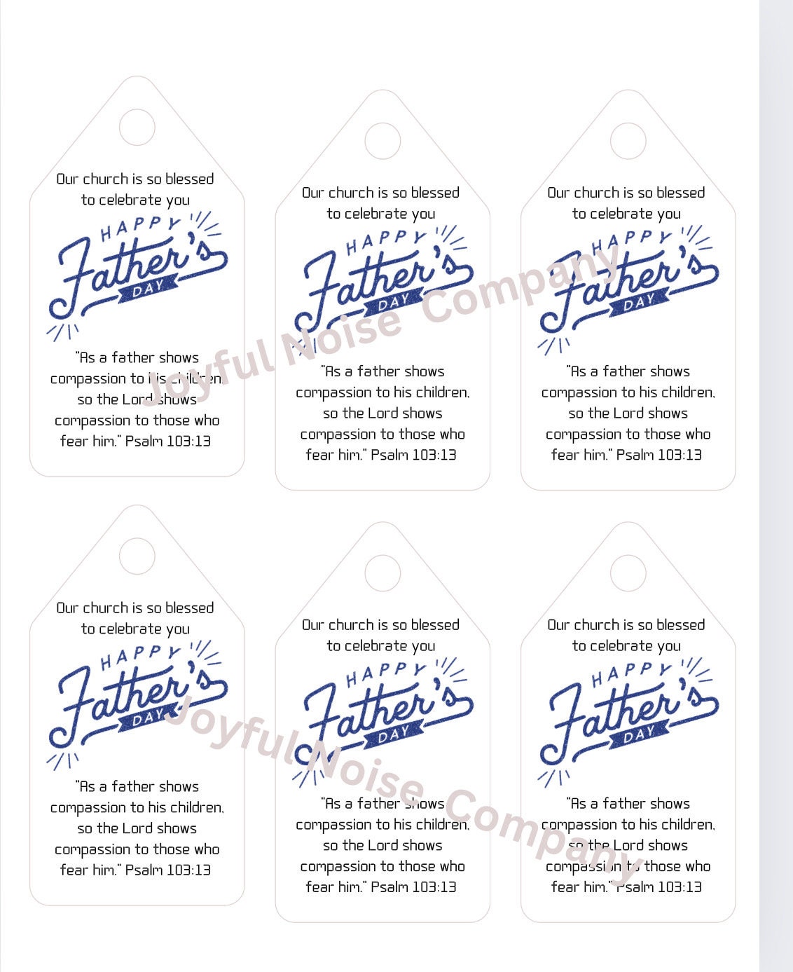 Father’s Day Gift Tag From Church - Etsy