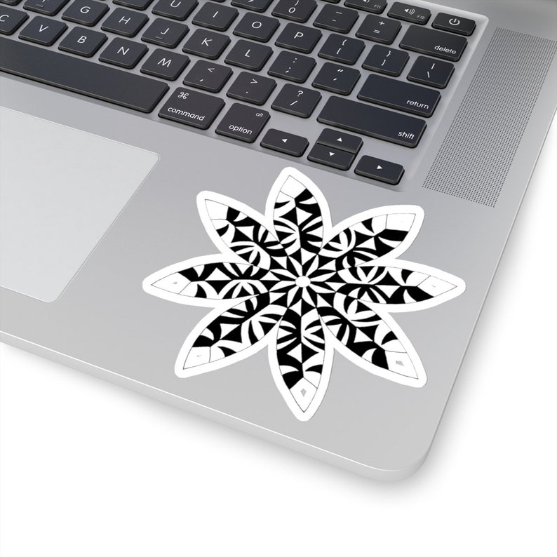 Hand Drawn Parallel Geometric Flower Kiss-cut Stickers - Etsy