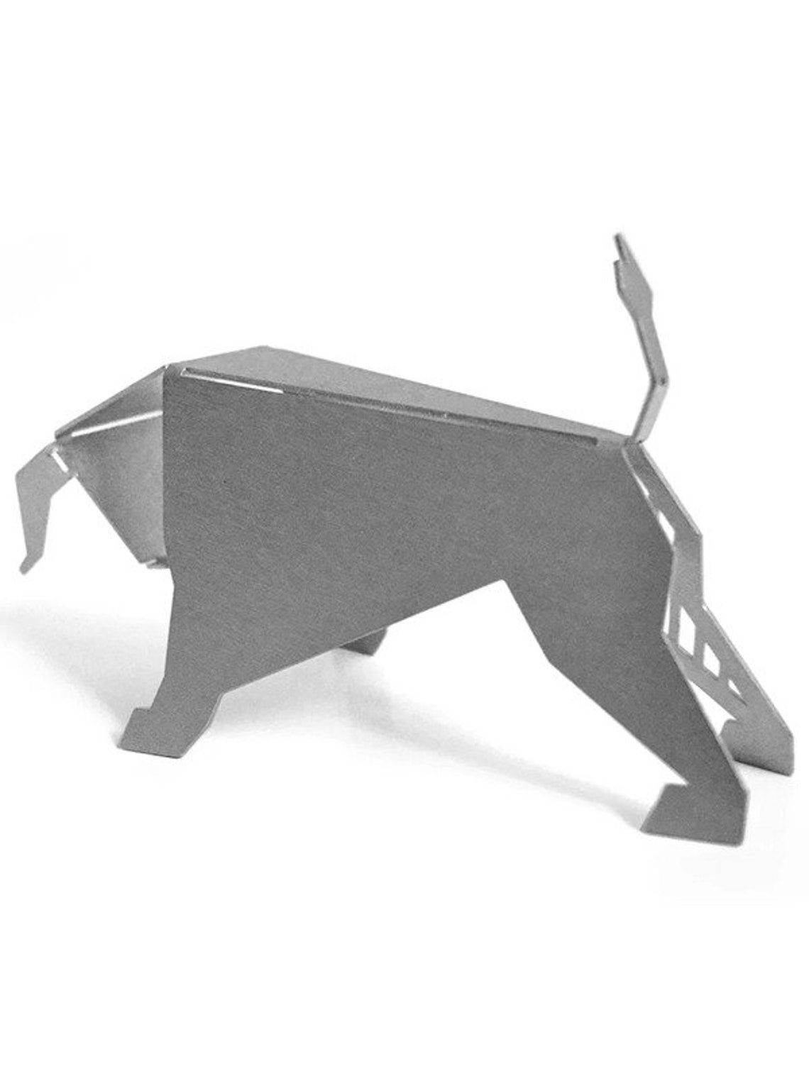 Bull Geometric Figurine | Taurus Modern Sculpture | Wall Street ...