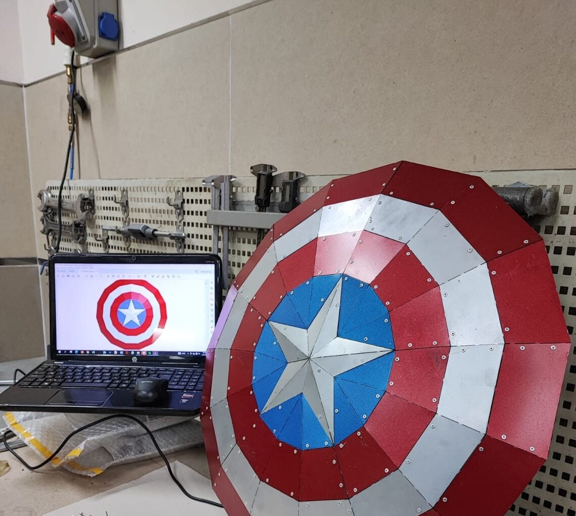 Captain America Shield DXF, PDO, Wall Art, 3D Metal Wall Art, Wall ...