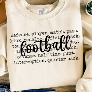 Football Typography/words Customizable PNG - Etsy