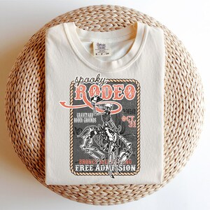 Vintage Halloween Rodeo Poster, Western Halloween Spooky Skeleton ...