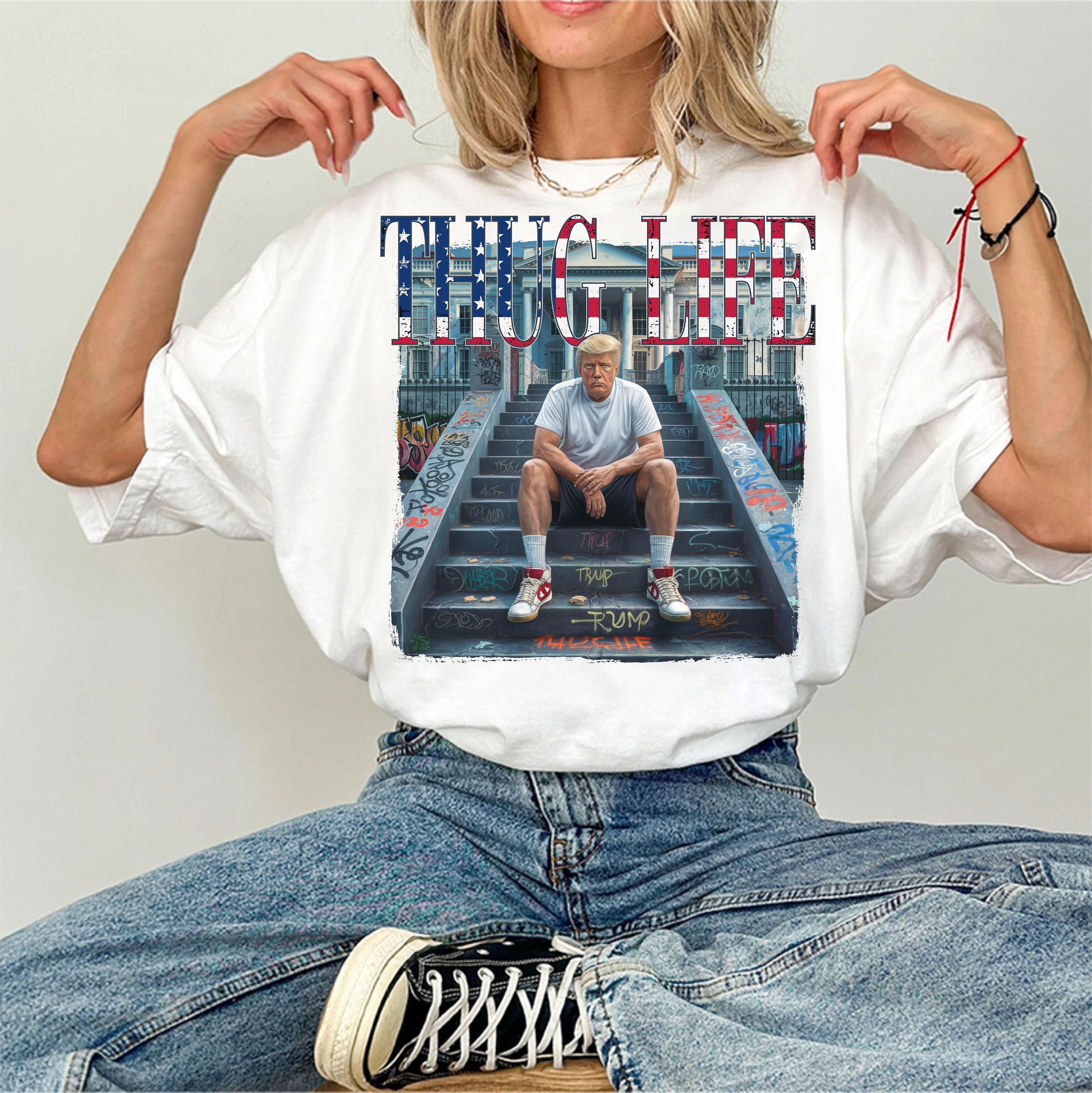 Viral Thug Life President Design Preppy Edgy PNG High Quality ...