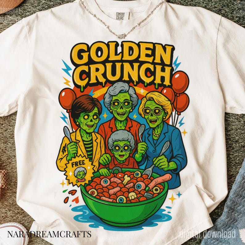Golden Ghouls Cereal Png, Halloween Monster Breakfast Design, Retro ...