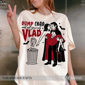 Dump Chad Get a Vlad PNG, Funny Gothic Vampire Halloween Design, Horror ...
