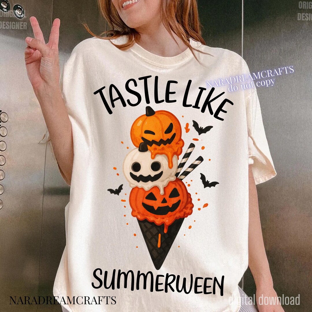Taste Like Summerween PNG, Halloween Ice Cream Sublimation, Spooky ...