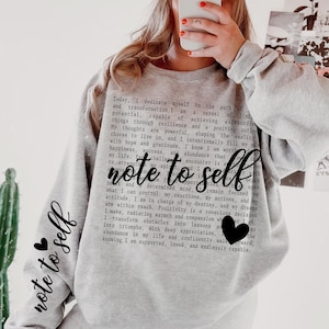 Note to Self PNG | Motivational PNG | Sublimation Design | Mental ...