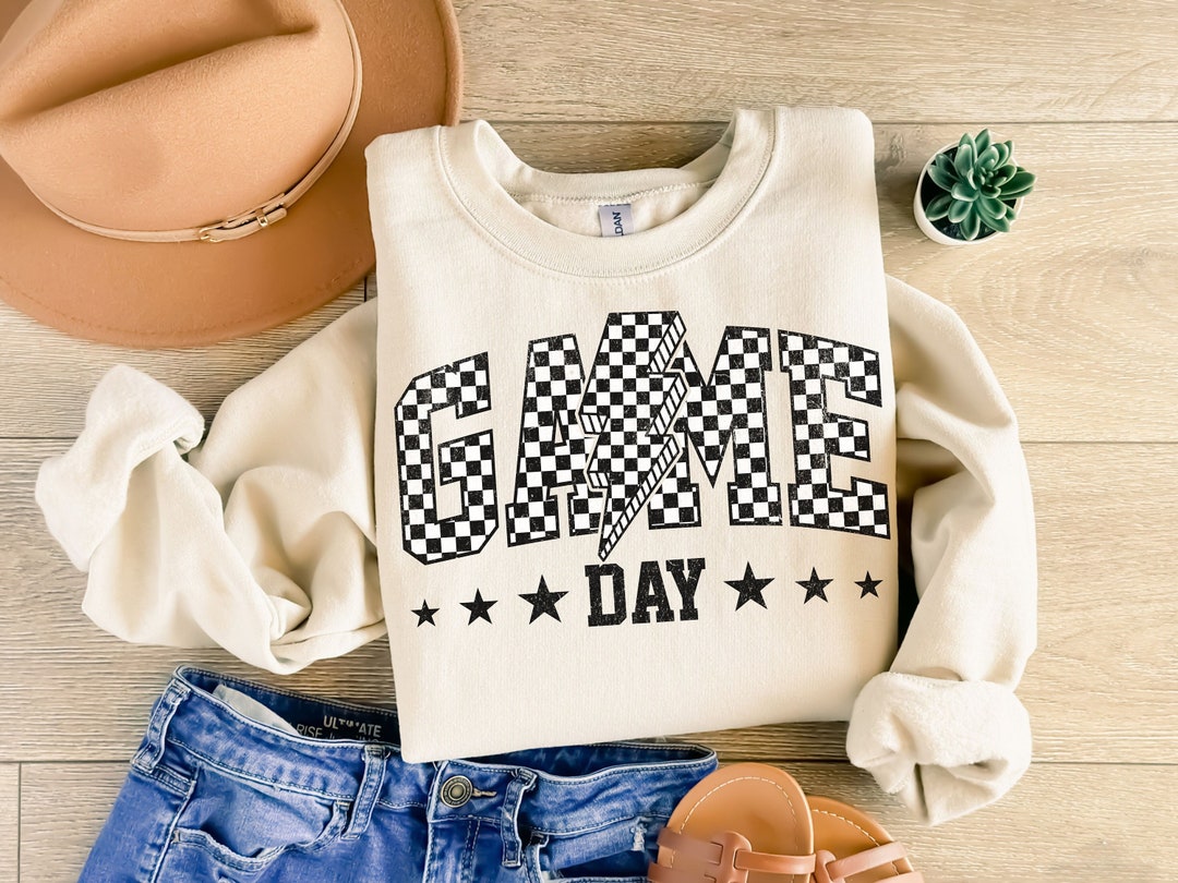 Retro Checkered Game Day Png Svg, Checkered Game Day Shirt, Game Day Checkered School Sport ...