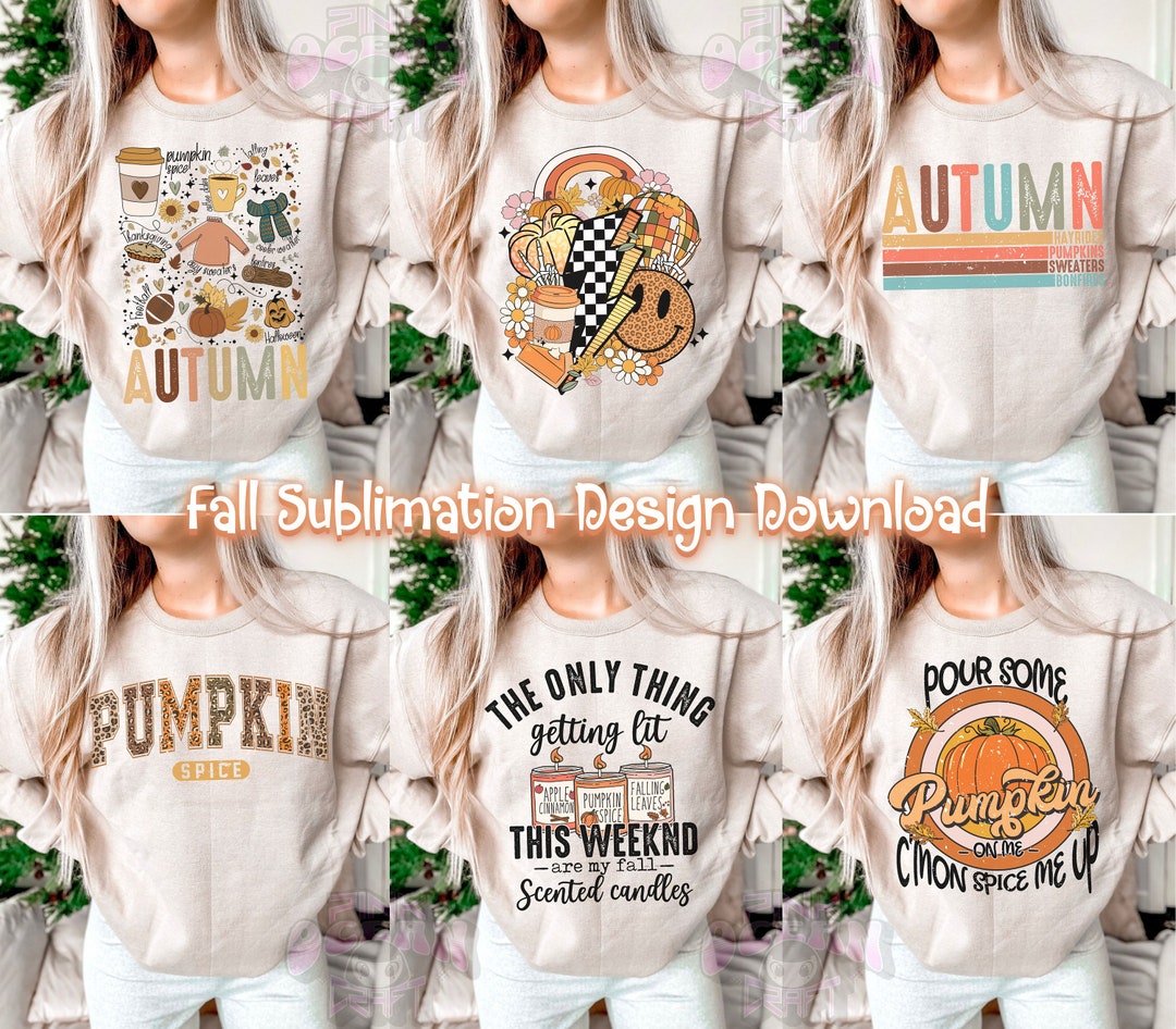 Retro Fall Png Bundle, Fall Shirt Png, Fall Coquette Png, Autumn PNG ...