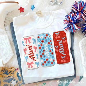 4th of July Alani Energy Drink Shirt, Patriotic Red White Blue Can ...