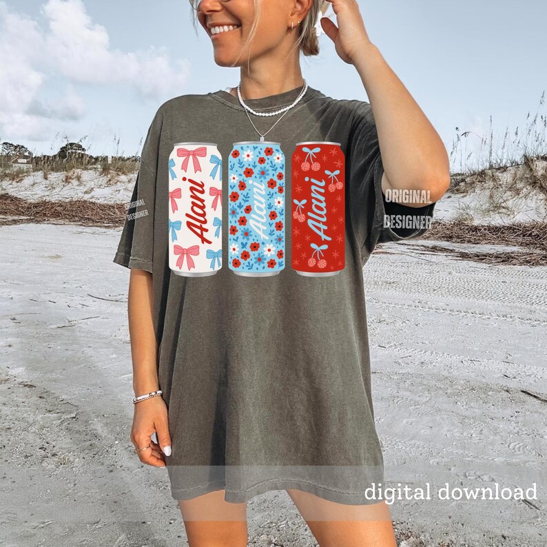4th of July Alani Energy Drink Shirt, Patriotic Red White Blue Can ...