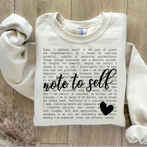 Note to Self PNG | Motivational PNG | Sublimation Design | Mental ...