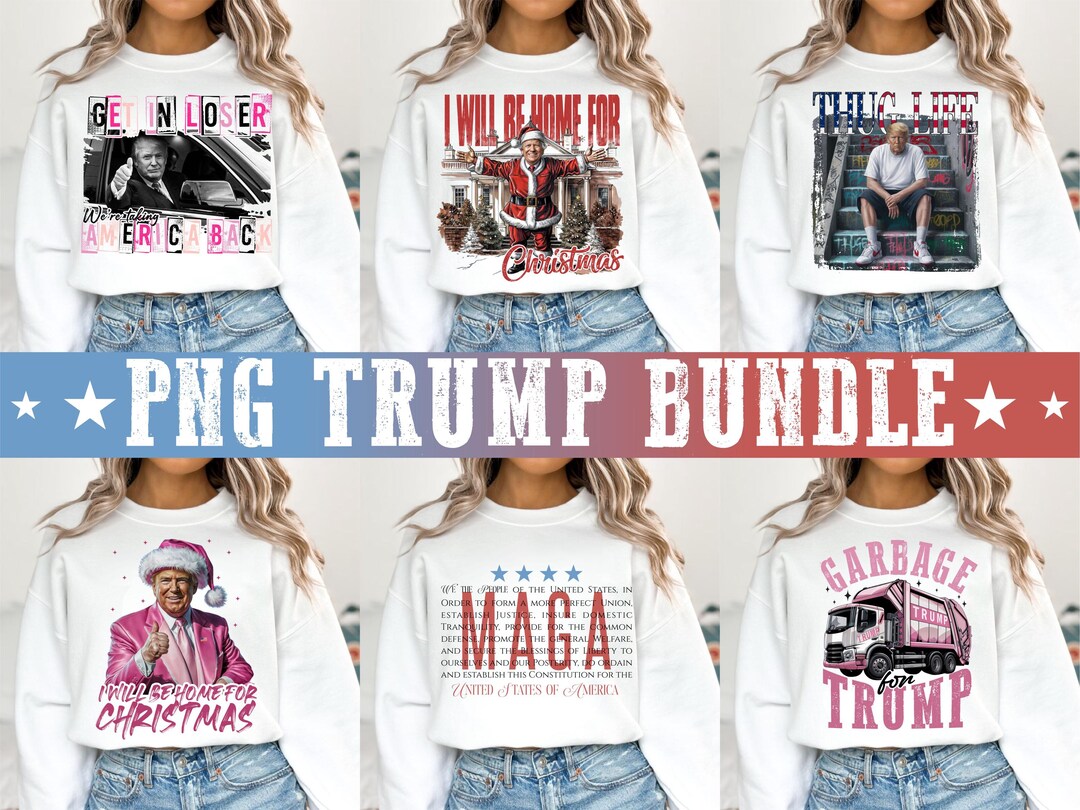 Donald Trump Bundle Png, Pink Trump Png Bundle, Christmas Trump Png ...