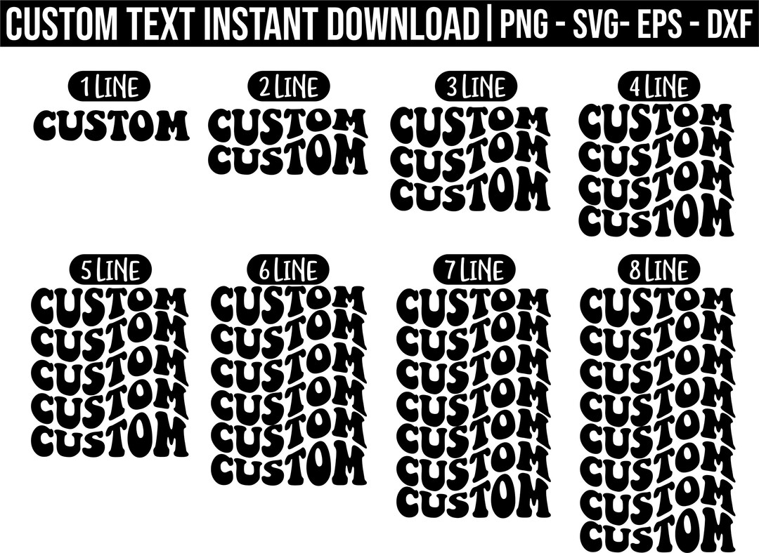 Custom Wavy Text Svg, Custom Wavy Letters Svg, Custom Wavy Font Svg ...