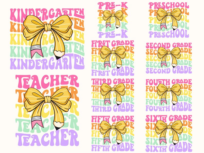 Retro Back to Shool Png Bundle, Back to School Mega Bundle, Teacher ...