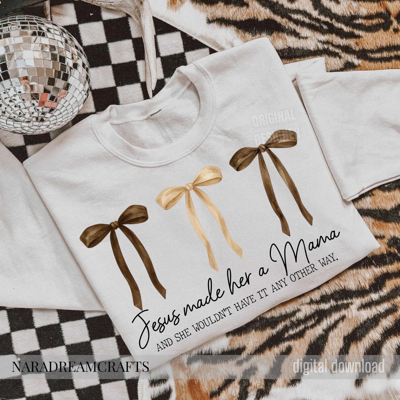 Jesus Made Her a Mama Png, Trendy Mama Png, Mom Life Png, Digital ...