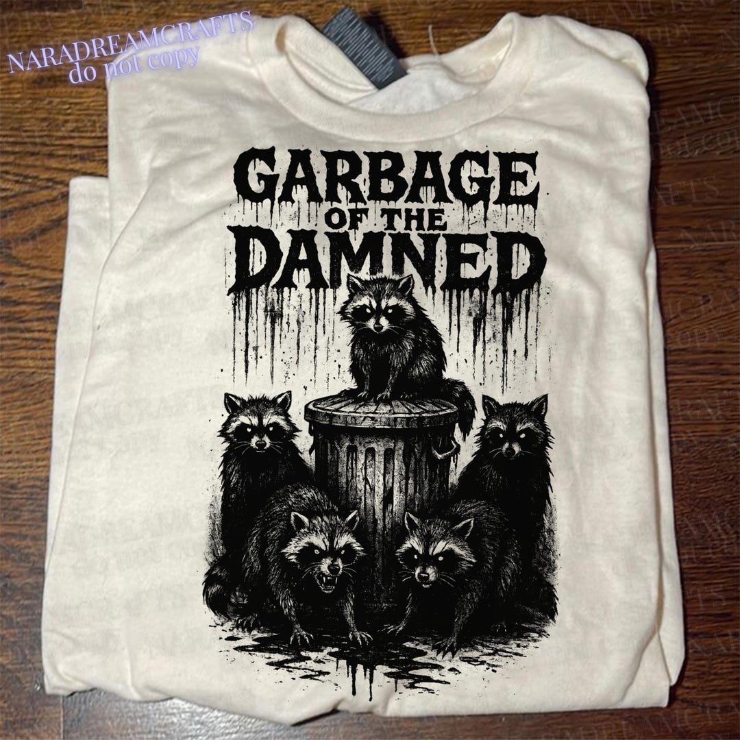 Garbage of the Damned PNG, Horror Raccoon Halloween Png, Gothic Animal ...