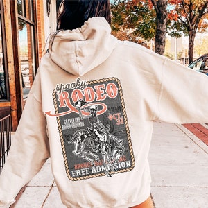 Vintage Halloween Rodeo Poster, Western Halloween Spooky Skeleton ...
