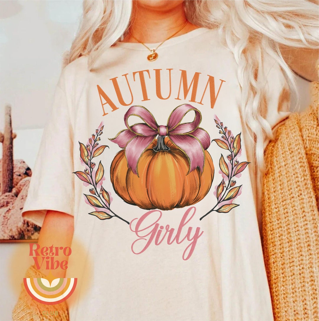 Retro Fall PNG, Autumn Girly PNG, Distressed Fall Shirt Design, Cozy ...