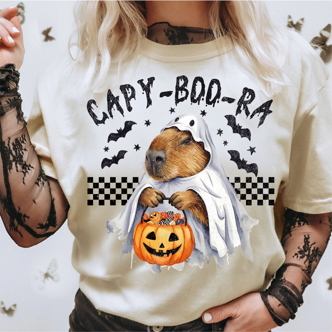 Capybara Halloween Ghost PNG | Capybara Sublimation | Spooky Capybara ...