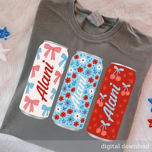4th of July Alani Energy Drink Shirt, Patriotic Red White Blue Can ...