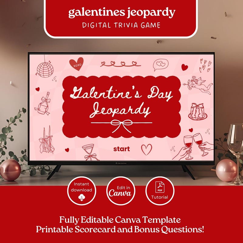 Jeopardy Game Galentines - Etsy UK