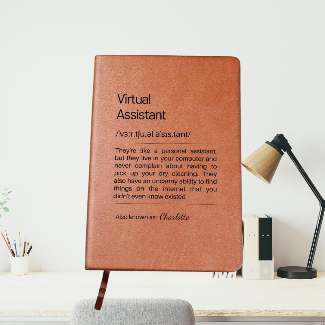 Personalized Virtual Assistant Journal, Funny Gift for Virtual Assistant, Custom Virtual ...