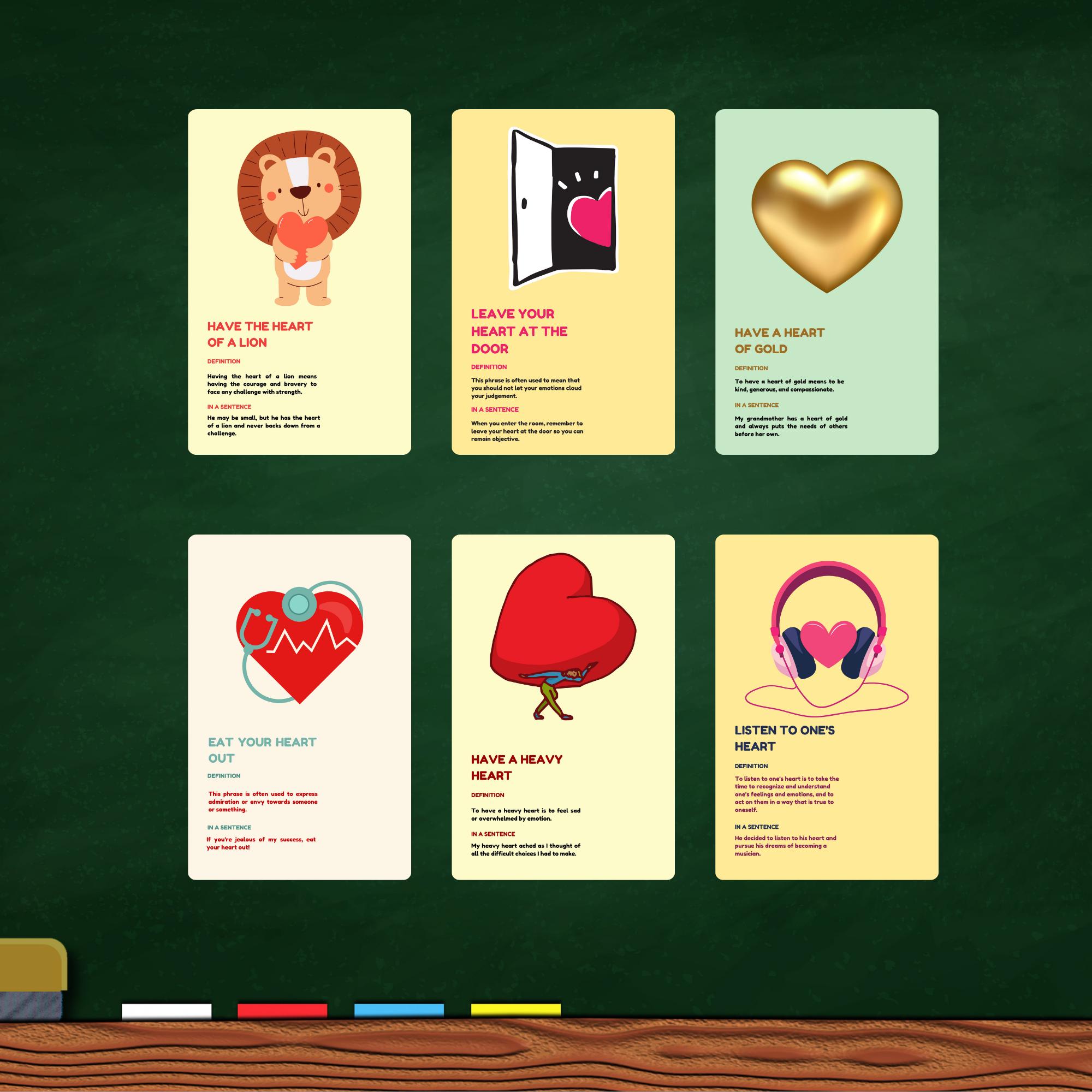 Printable ESL Love Idioms Flashcards, Funny and Useful Idioms for ...