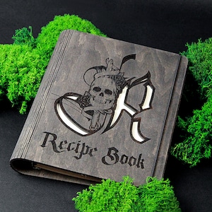 Handwritten Recipe Cookbook, Personalized Wooden Recipe Book, Binder ...