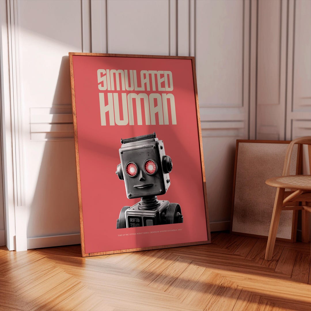 Retro Robot Poster, Vintage Sci-fi Art - Etsy