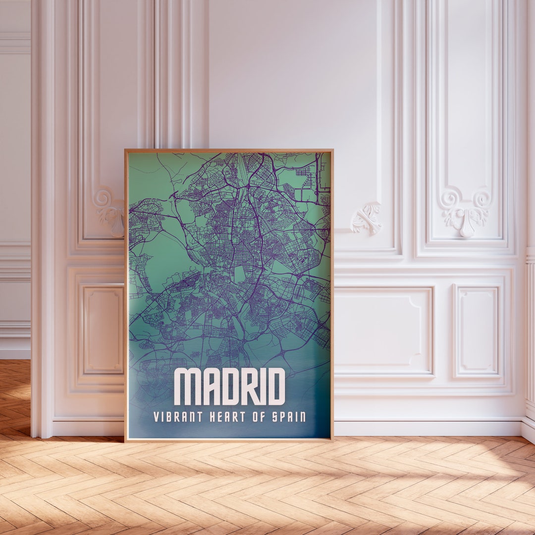 Decorative Map of Madrid | Madrid Vibrant Heart of Spain | for Lovers ...