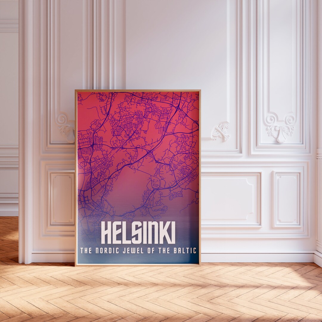 Decorative Map of Helsinki | the Nordic Jewel of the Baltic | for ...