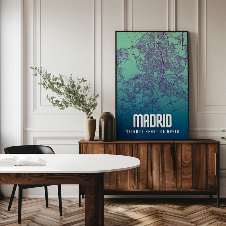 Decorative Map of Madrid | Madrid Vibrant Heart of Spain | for Lovers ...