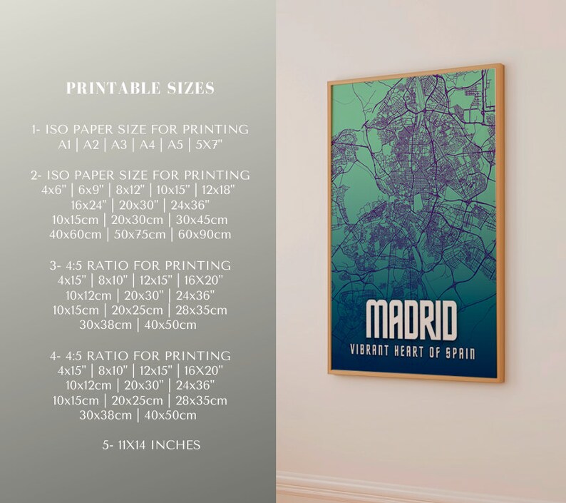 Decorative Map of Madrid | Madrid Vibrant Heart of Spain | for Lovers ...