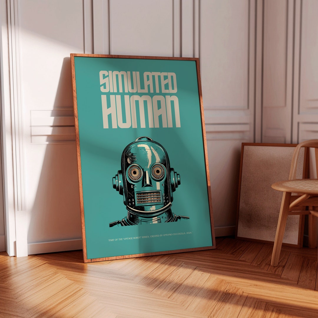 Retro Robot Poster From the 50s | Vintage and Futuristic Decoration ...