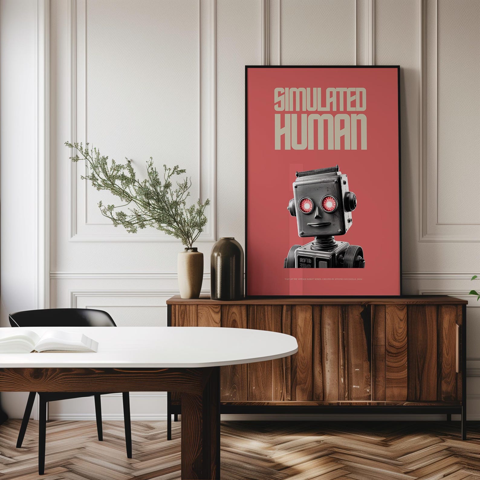 Retro Robot Poster, Vintage Sci-fi Art - Etsy