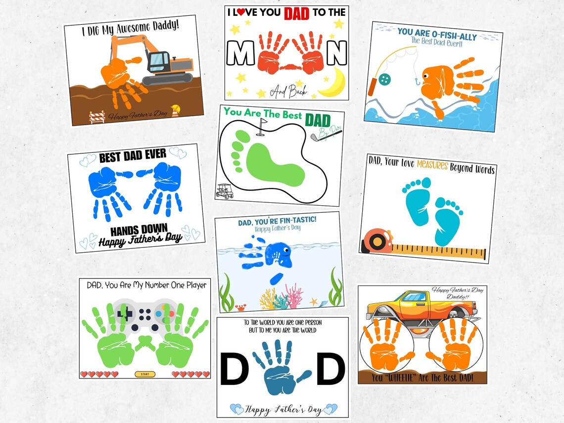 Father's Day Handprint Craft | Printable Father's Day Craft | Father's ...
