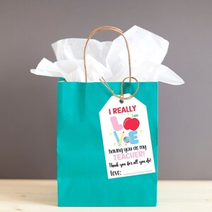 Printable Teacher Appreciation Day Gift Tag, Thank You Gift Tag ...