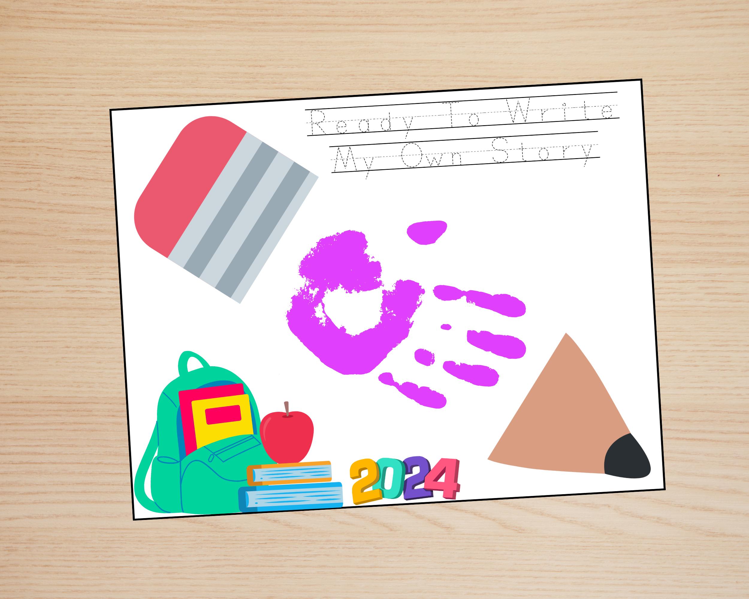 Back to School Handprint Craft First Day of School Craft Back to School ...